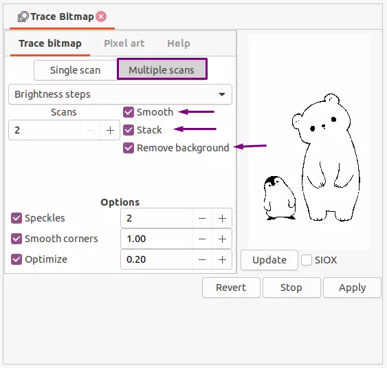 Как да използвате Trace Bitmap в Inkscape 12492_22
