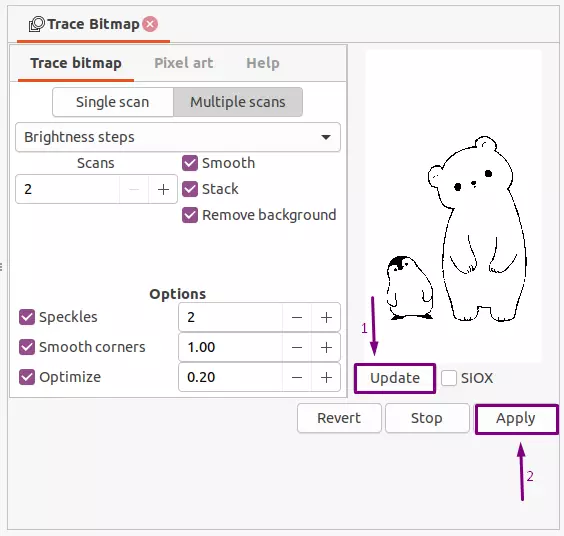 Hvordan bruke Trace Bitmap i Inkscape 12492_23