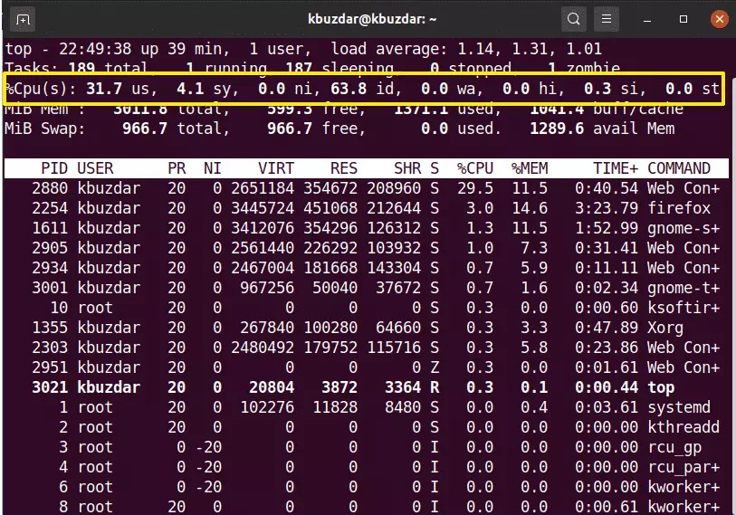 Monitor ng Ubuntu CPU 12535_1