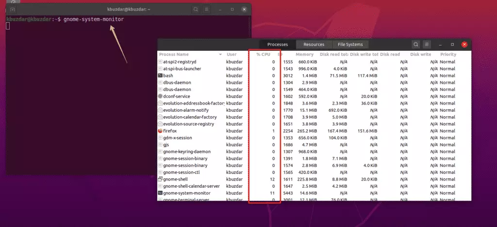 Ubuntu CPU मनिटर 12535_9