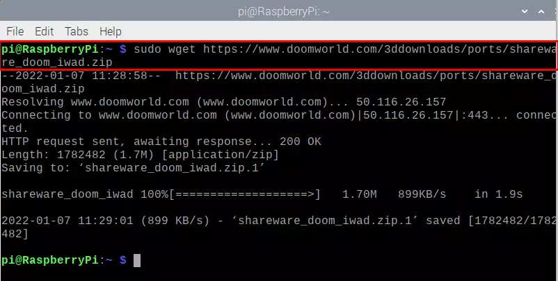 Sut i osod Doom ar Raspberry Pi 12542_2