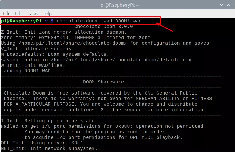 Jak nainstalovat Doom na Raspberry Pi 12542_6