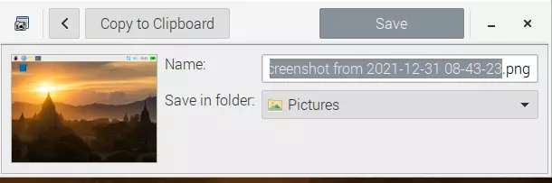 Nola egin pantaila-argazkia Raspberry Pi OS-n 12544_11