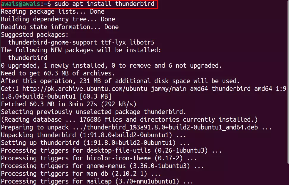 كيفية تثبيت ThunderBird على Ubuntu 22.04 12548_2