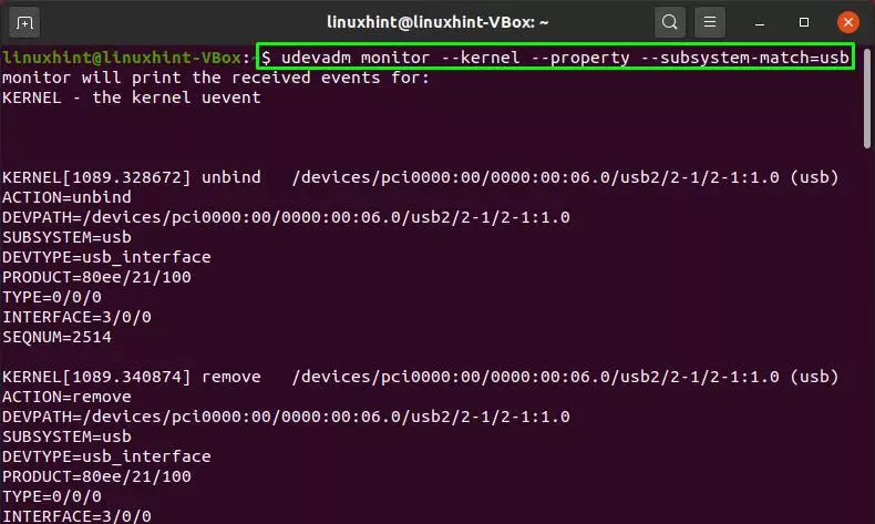 Paano gamitin ang udevadm sa Ubuntu 12550_5