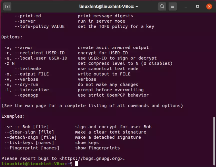 Kaip naudoti Gpg komandą Ubuntu 12556_6