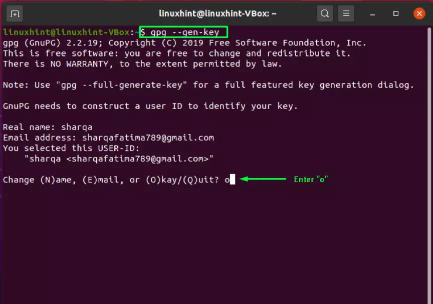 Come utilizzare il comando Gpg su Ubuntu 12556_7