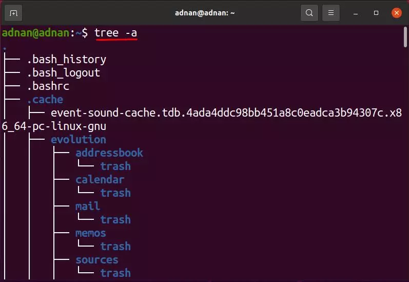 Kodi Tree Command ku Ubuntu ndi chiyani? 12557_4