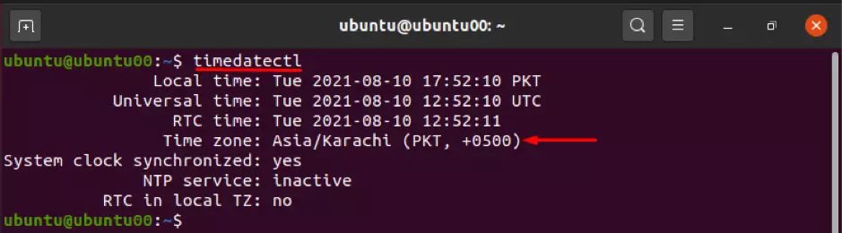 Sut i Ddefnyddio Ubuntu Timedatectl 12565_5