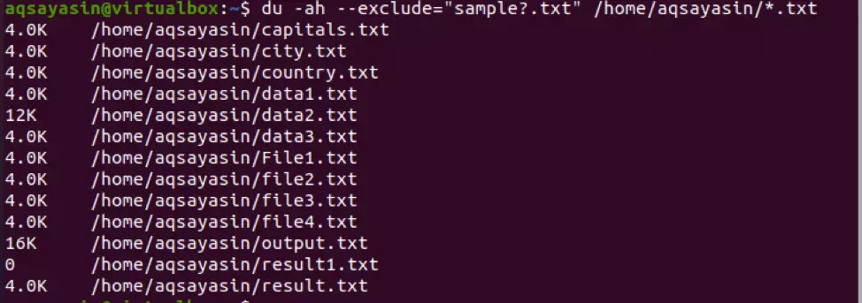 Εντολή Linux DU με παραδείγματα 12571_12