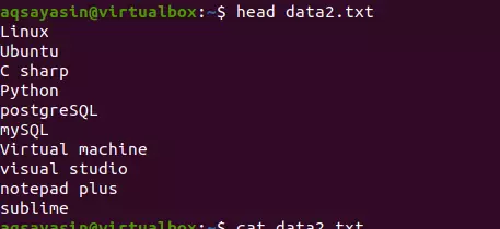 Linux Head Command με παραδείγματα 12575_4