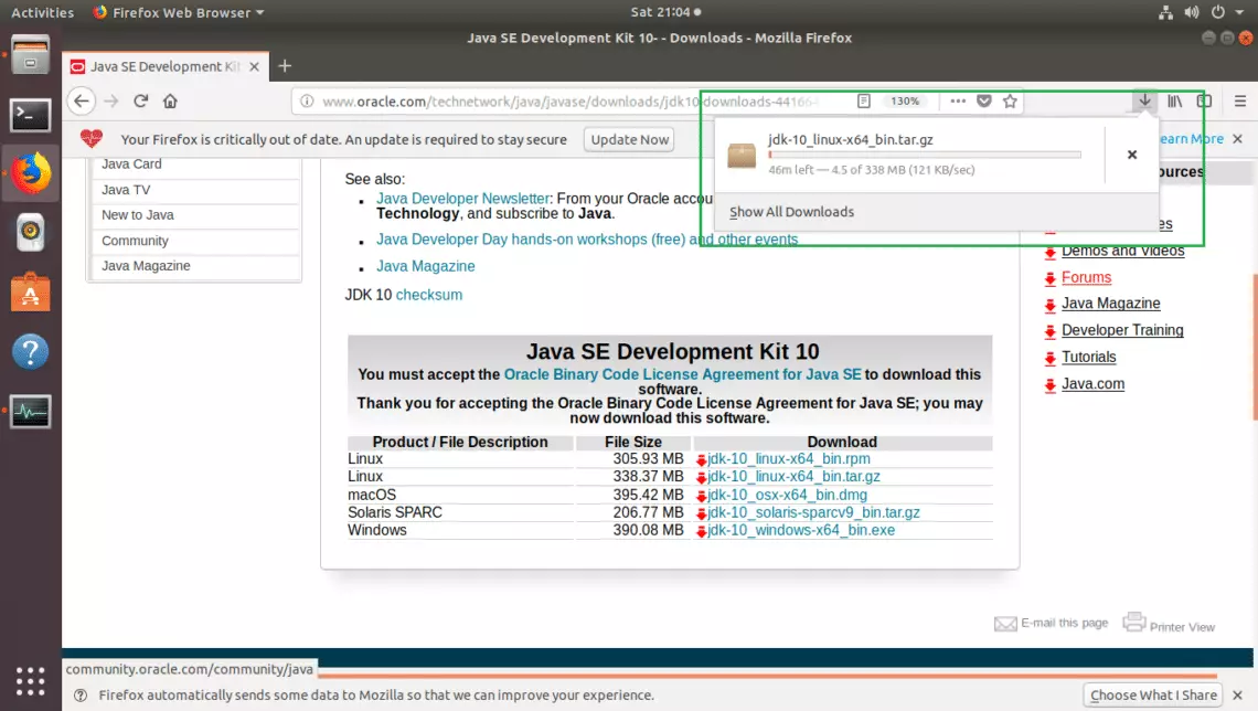 Nainstalujte Oracle JDK 10 na Ubuntu 18.04 LTS 12599_7