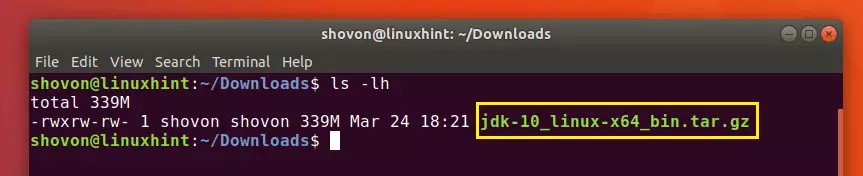 Nainstalujte Oracle JDK 10 na Ubuntu 18.04 LTS 12599_9