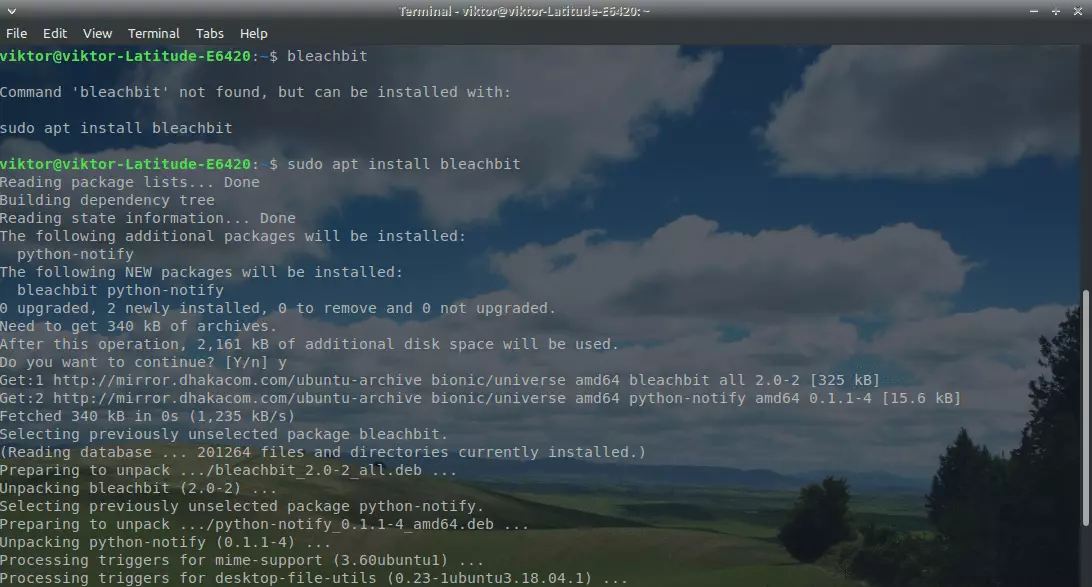 Instal BleachBit untuk Ubuntu 12606_7