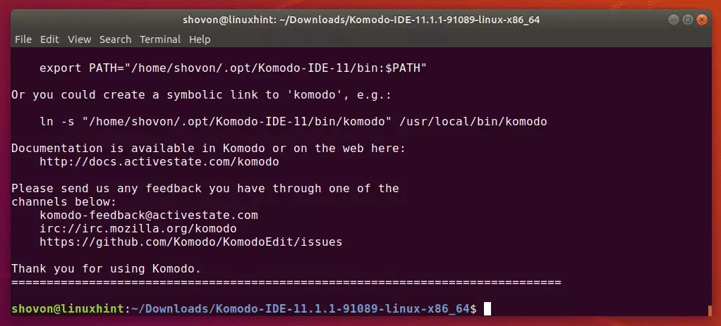 Faʻapipiʻi Komodo IDE ma Komodo Edit ile Ubuntu 12609_16