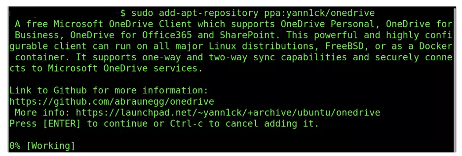 Как да инсталирате и конфигурирате OneDrive на Debian 11 1262_1