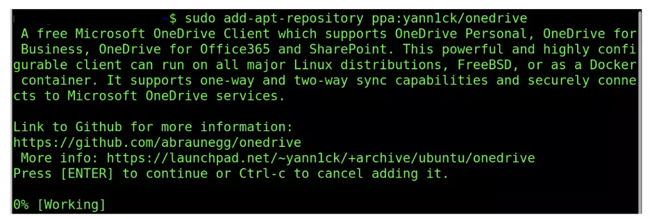 Debian 11 တွင် OneDrive ကို ထည့်သွင်းပြီး ပြင်ဆင်နည်း 1262_1