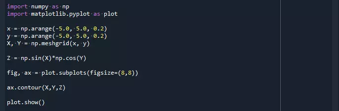পাইথনে কনট্যুর প্লট 12630_1