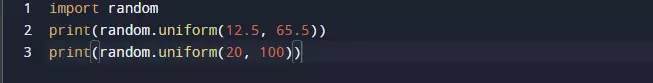 पायथन रैंडम फ्लोट नंबर उत्पन्न करता है 12640_3