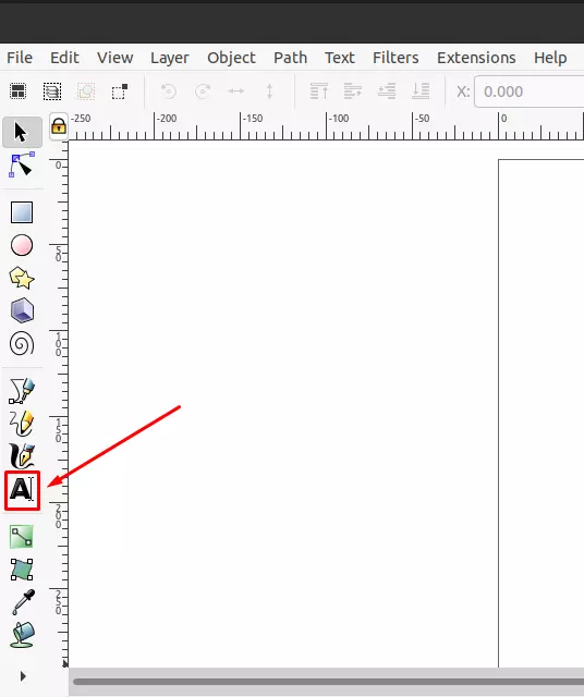 Inkscape ۾ ٽيڪسٽ کي رستي ۾ ڪيئن تبديل ڪجي 12648_2