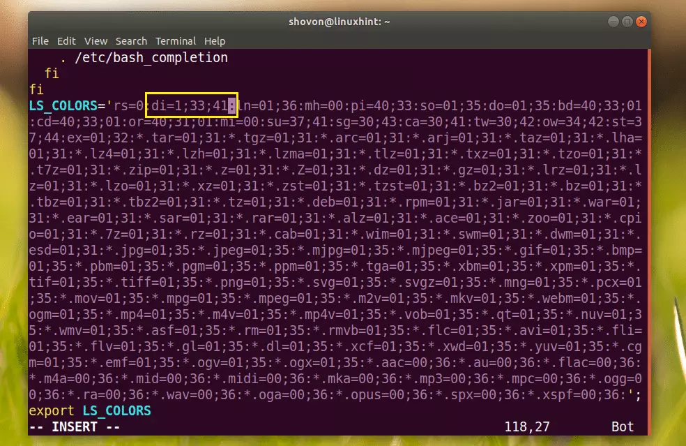Kuinka muuttaa värejä LS:ssä Bashissa 12671_7
