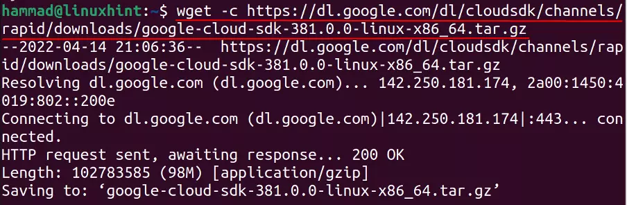 Uyifaka kanjani i-Google Cloud SDK ku-Ubuntu 22.04? 12674_2