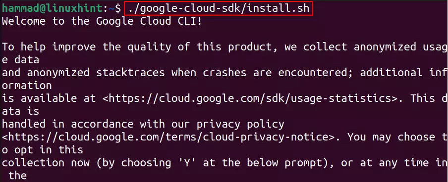 Nola instalatu Google Cloud SDK Ubuntu 22.04-n? 12674_4