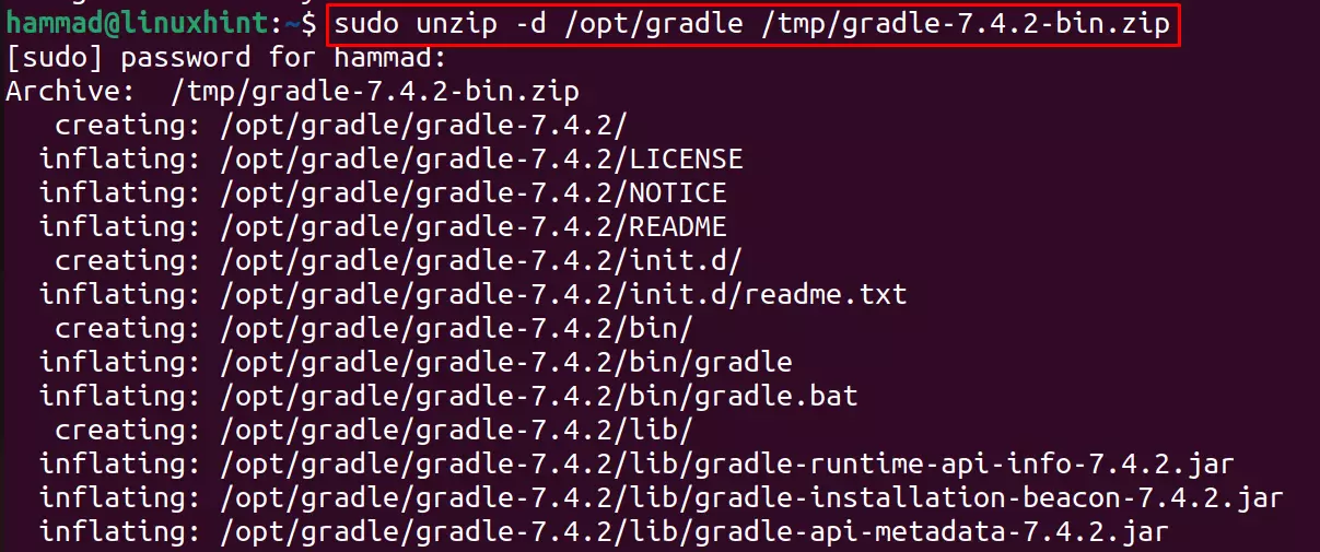 Meriv çawa Gradle li Ubuntu 22.04 saz dike 12675_5