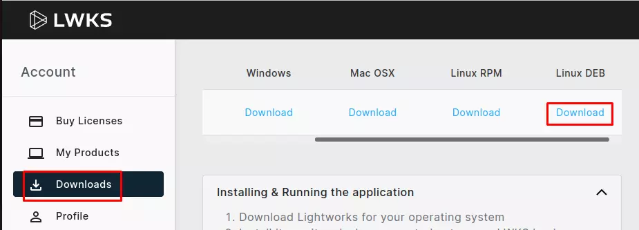Ubuntu 22.04에 Lightworks 비선형 편집 소프트웨어를 설치하는 방법 12678_1