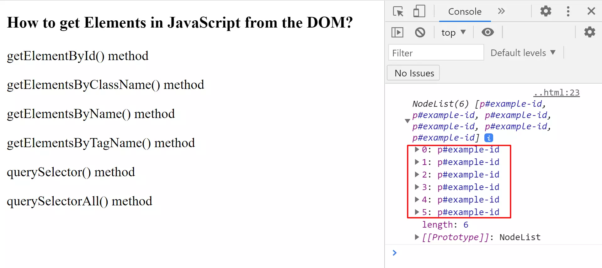 Cum să obțineți elemente din DOM în JavaScript 12690_10