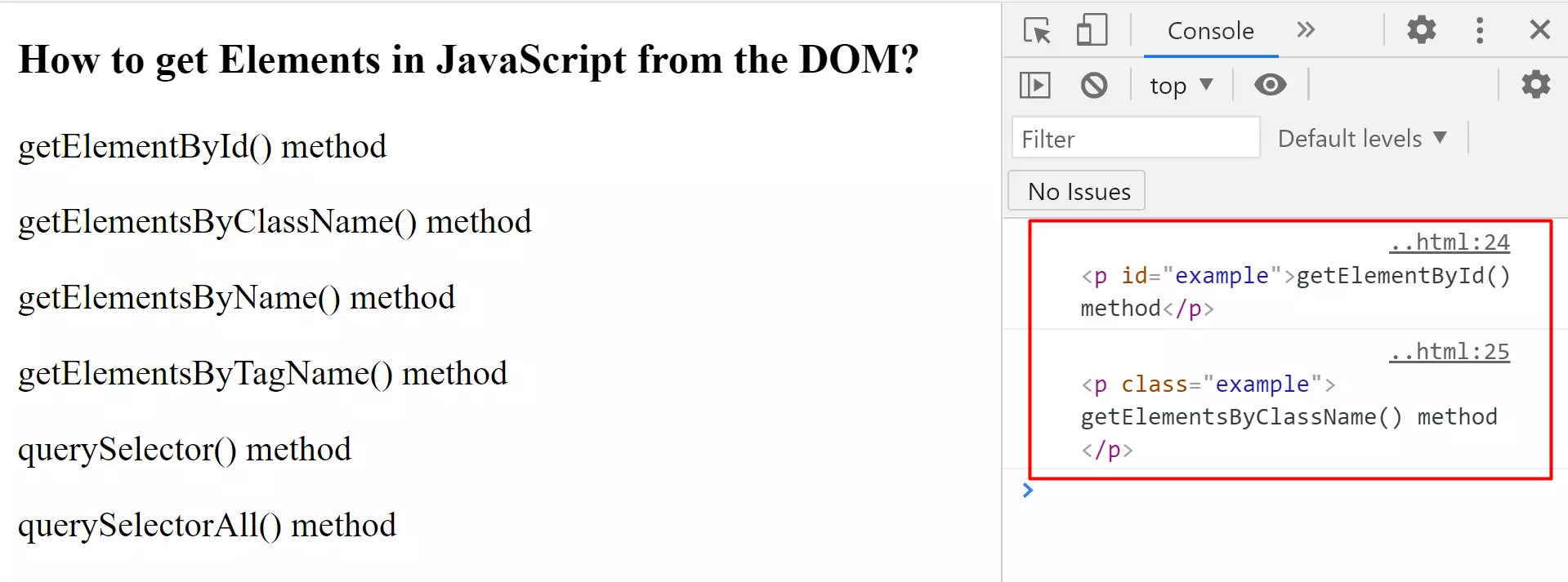 כיצד לקבל אלמנטים מה-DOM ב-JavaScript 12690_9