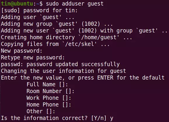 Hur man skapar en ny användare på Ubuntu 20.04 12712_11