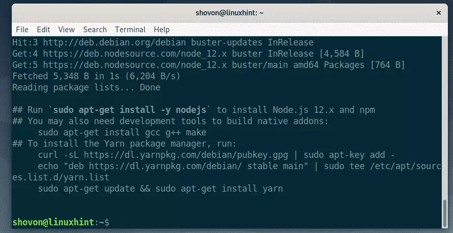 Debian 10 ನಲ್ಲಿ Node.js ಅನ್ನು ಸ್ಥಾಪಿಸಲಾಗುತ್ತಿದೆ 12729_21