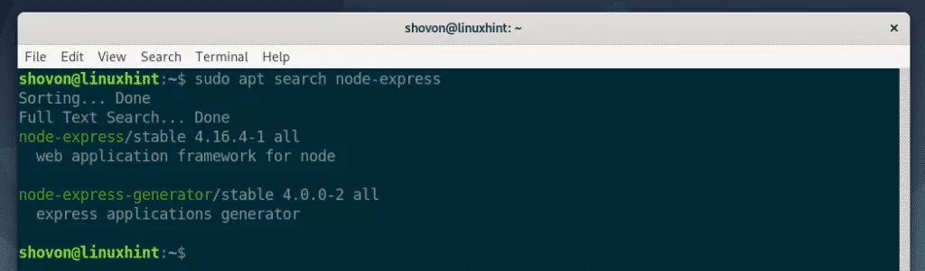 Debian 10 ನಲ್ಲಿ Node.js ಅನ್ನು ಸ್ಥಾಪಿಸಲಾಗುತ್ತಿದೆ 12729_8