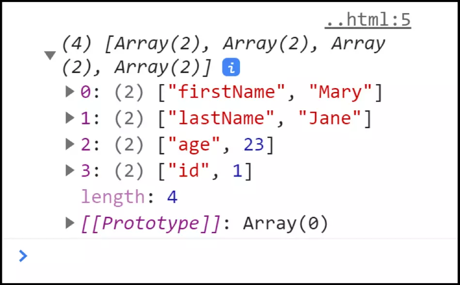 JavaScript Object.keys(), Object.values() iyo Object.entries() hababka - La sharaxay 12796_3