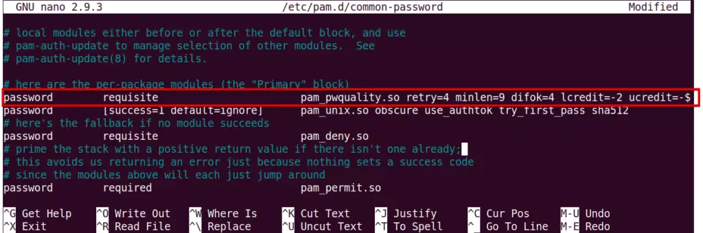Come abilitare e applicare politiche di password sicure su Ubuntu 12807_3