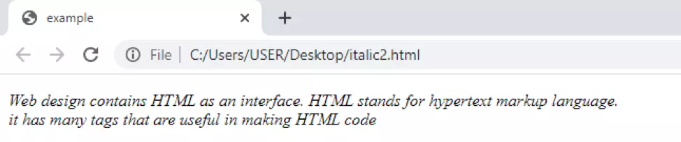 Giunsa paghimo ang mga italics nga teksto sa HTML 12822_10