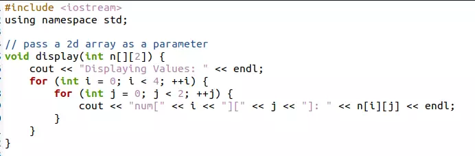 Posredovanje matrike funkciji C++ 12827_5