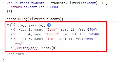 Kazi ya Kichujio cha Safu ya JavaScript 12884_4