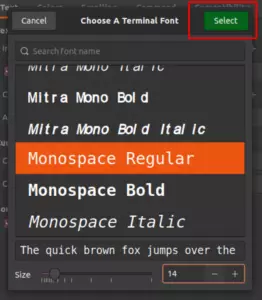 Cómo cambiar el tamaño de fuente de la terminal en Ubuntu 12891_10