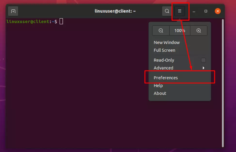 Cara Menukar Saiz Font Terminal dalam Ubuntu 12891_2