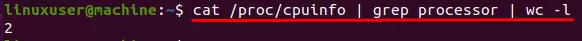 Kuinka löytää ytimien lukumäärä Ubuntussa 12892_4