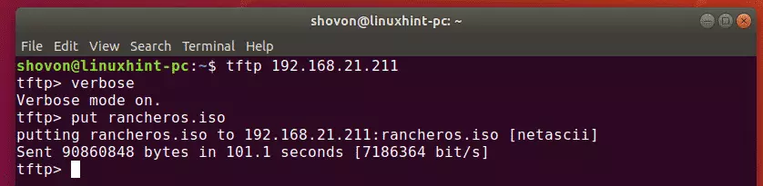 Installera och konfigurera TFTP-server på Ubuntu 12904_23