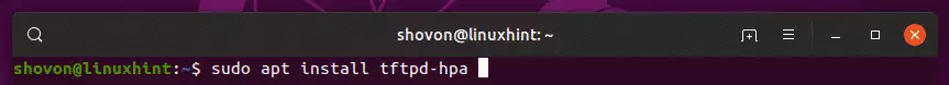 TFTP-tsjinner ynstalleare en konfigurearje op Ubuntu 12904_3