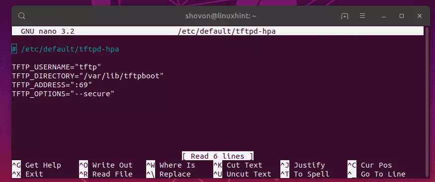 Ubuntu-ում TFTP սերվերի տեղադրում և կարգավորում 12904_8