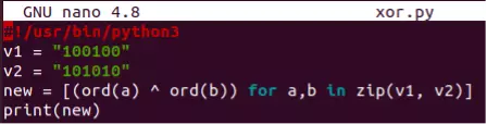 Python मध्ये XOR दोन स्ट्रिंग 12919_2