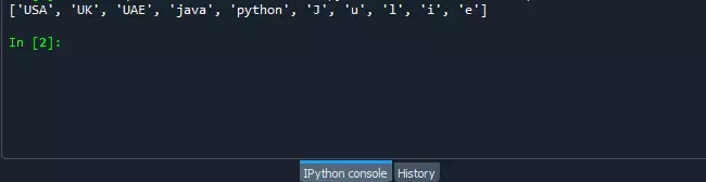 Python يەككە تىزمىلارنى بىرلەشتۈرۈپ تىزمىلار تىزىملىكىگە كىرگۈزىدۇ 12923_2