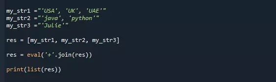 Python kombinira jedan niz u popis nizova 12923_5