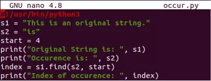 Python leidis stringis esimese esinemise 12928_6