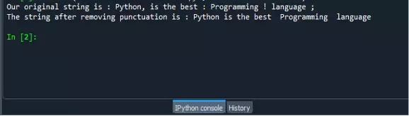 String Python'dan Noktalama İşaretlerini Kaldır 12933_4